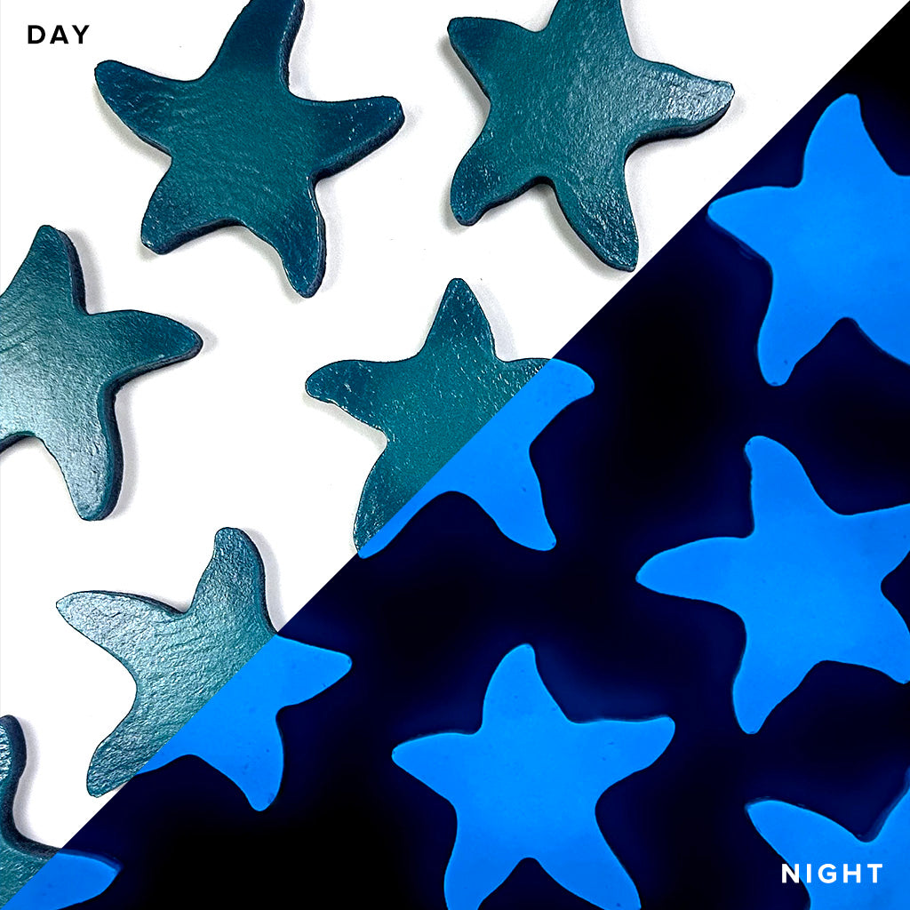 Mini Starfish Glow Mosaics - 3" - 10 Pack | Swimming Pool Mosaic ...