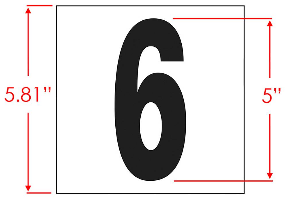 Depth Marker Swimming Pool Tile - 5" Numbers - Slip Resistant Finish ...