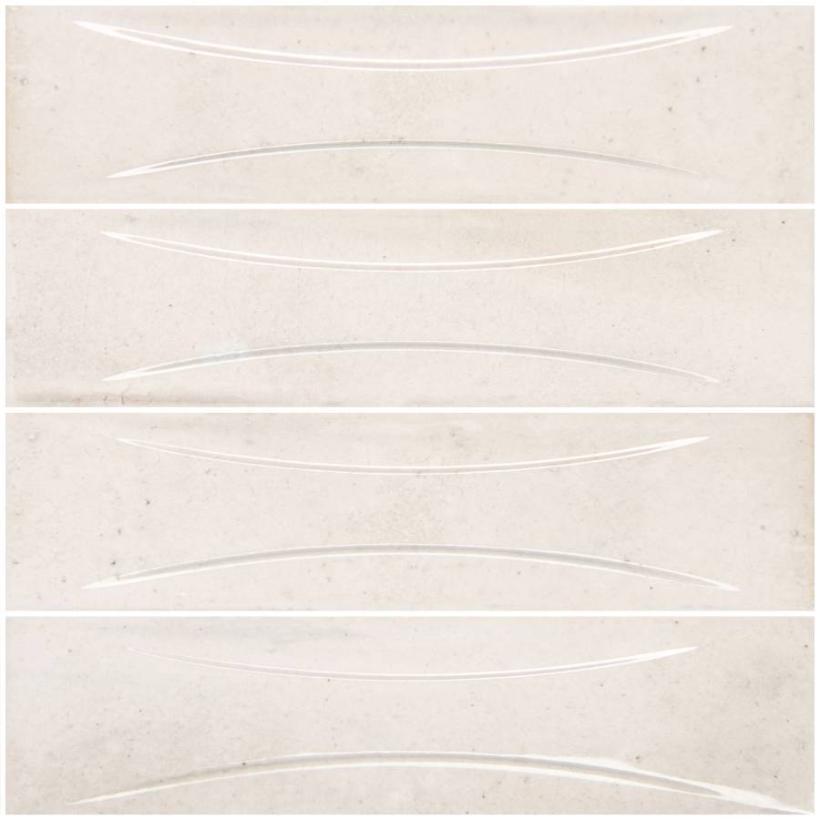 Antique White Waterline Tile - Two Styles - Two Sizes – Ceramic Mosaic Art
