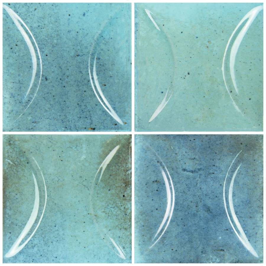 Verdigris Waterline Tile - Two Styles - Two Sizes – Ceramic Mosaic Art