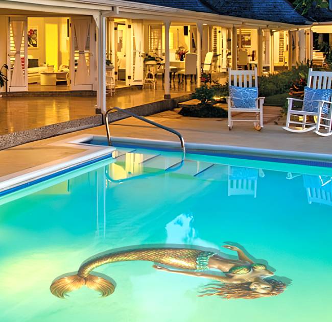 Mermaid Bronze Shadow Swimming Pool Mosaic | Mosaic Tiles – Ceramic ...