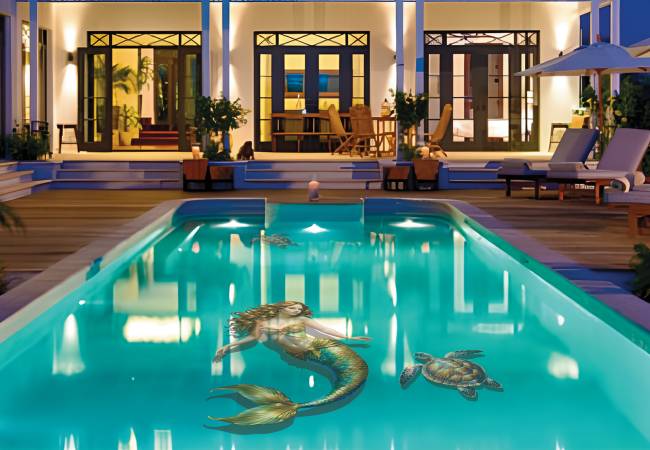 Mermaid Golden Shadow Swimming Pool Mosaic | Mosaic Tiles – Ceramic ...