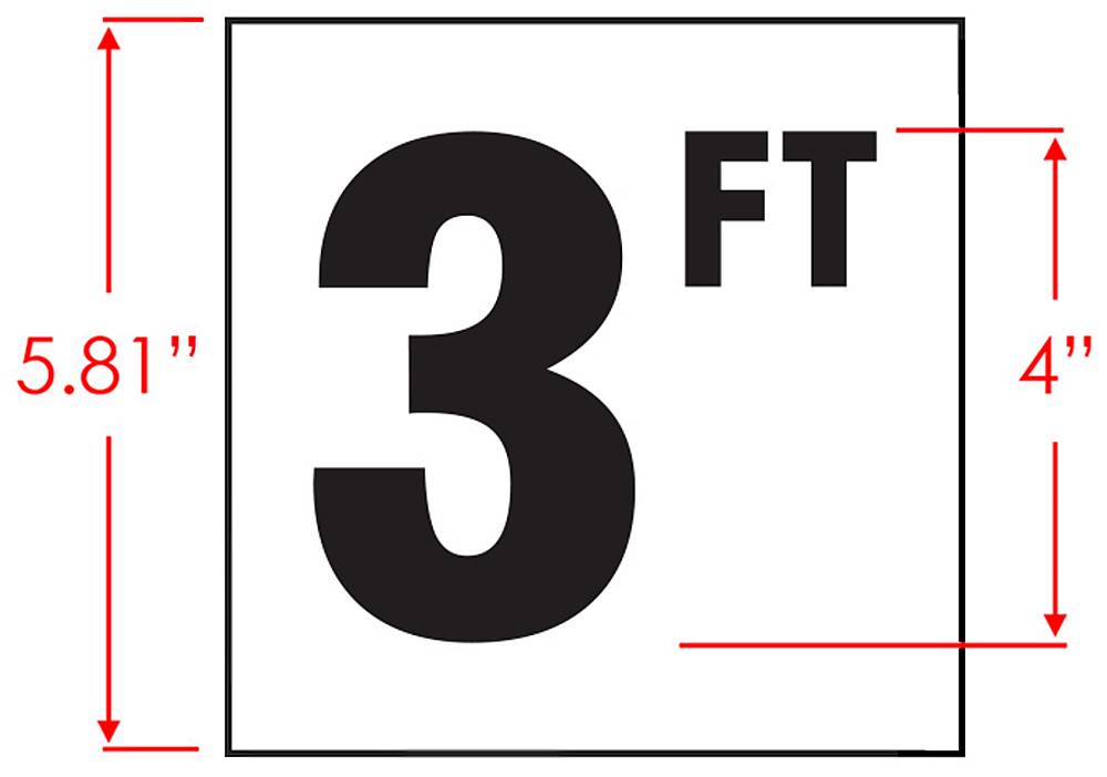 Depth Marker Swimming Pool Tile - 4" Numbers - Smooth Finish – Ceramic ...