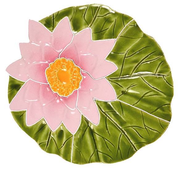 Lily Pad with Flower Swimming Pool Mosaic | CeramicMosaicArt.com ...