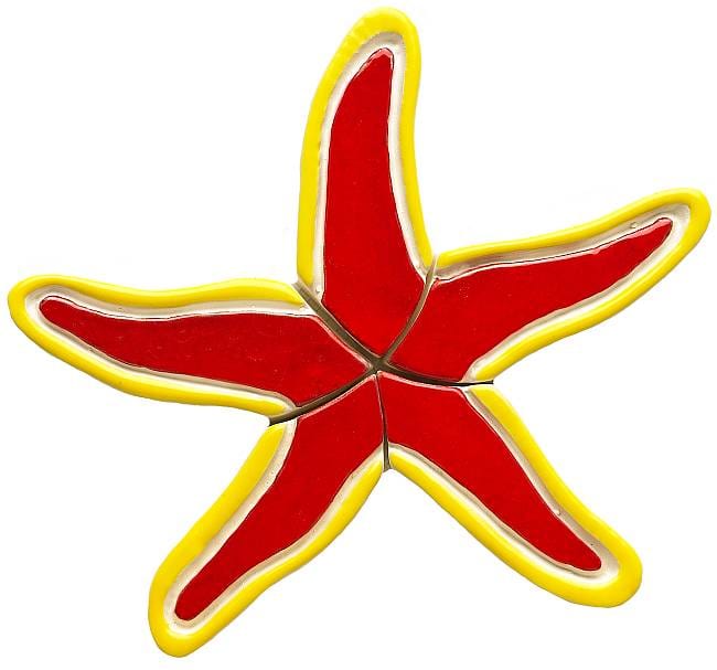 Starfish Swimming Pool Mosaic Three Colors | Mosaic Pool Tiles ...