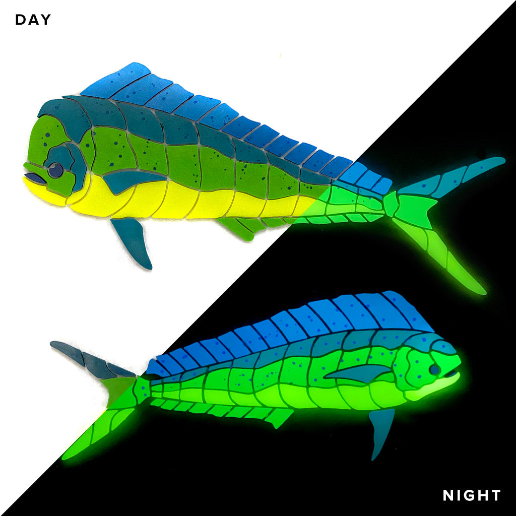 Bull & Cow Mahi-Mahi Glow in the Dark Swimming Pool Mosaic – Ceramic ...