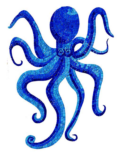 Octopus Glass Swimming Pool Mosaic | Glass Mosaic Pool Tiles – Ceramic ...